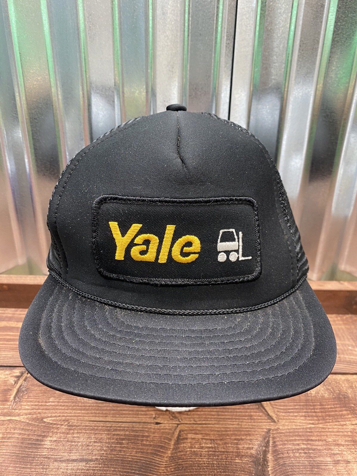 Vintage Yale Forklifts Patch Braided Rope Adjustable Snapback Trucker ...