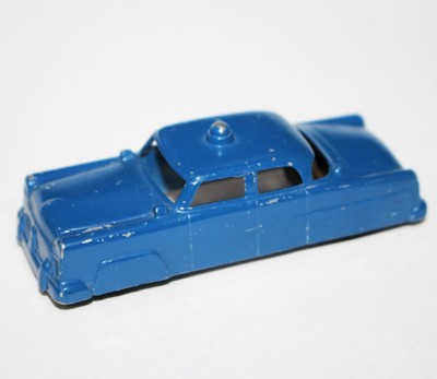 Vintage Diecast Toy Car Goodee Blue Police Cruiser Sedan Black Rubber ...