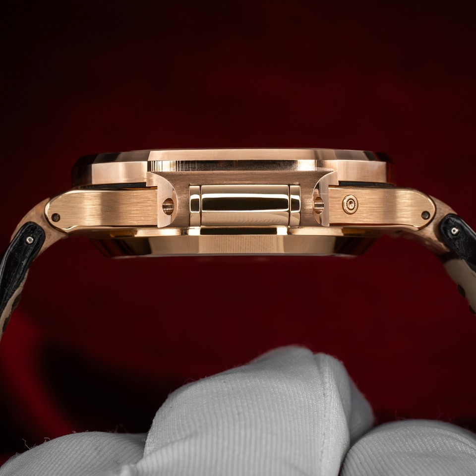 Patek Philippe Nautilus Rose Gold Brown Dial Ruby 5980/12R Rare ...