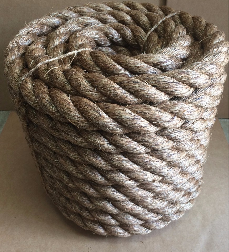 1-1/2 TREATED MANILA ROPE CUT TO LENGTH 1.5 Dock Landscape Nautical ...