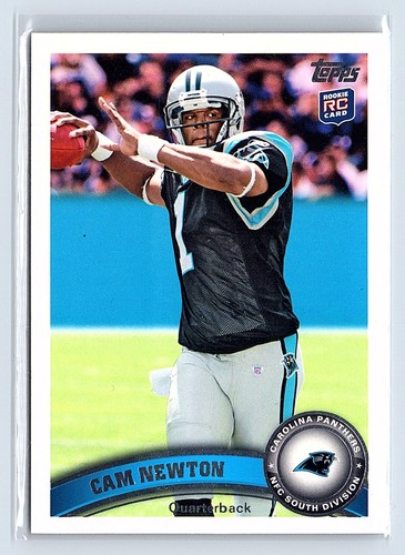 2011 Topps Football #200 Cam Newton SP Rookie Blue Wall Variation ...