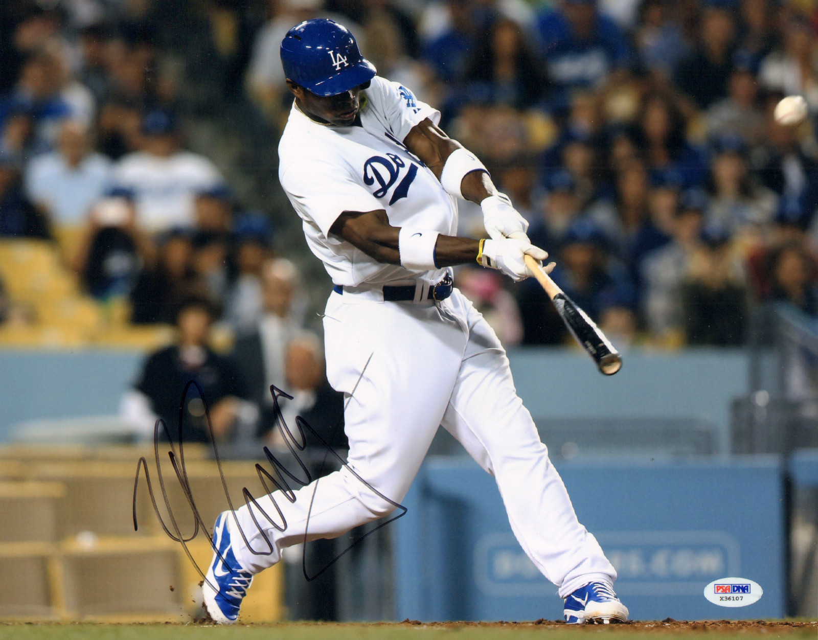 YASIEL PUIG SIGNED AUTO'D 11X14 PHOTO PSA/DNA COA LA DODGERS CINCINNATI ...