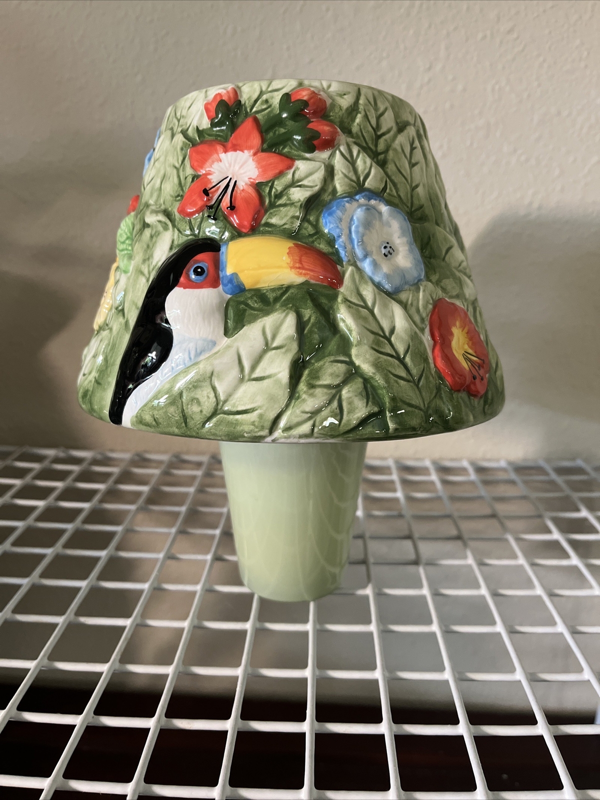 Yankee Candle Toucan Parrot Tropical Floral Ceramic Candle Jar Shade 5 ...