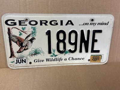 Vintage Georgia License Plate Give Wildlife a Chance | eBay