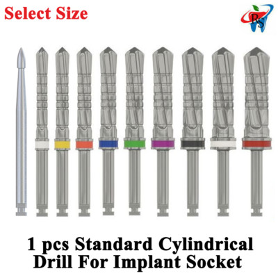 1pcs Dental Standard Cylindrical Drill For Imp lant Socked Surgi cal ...
