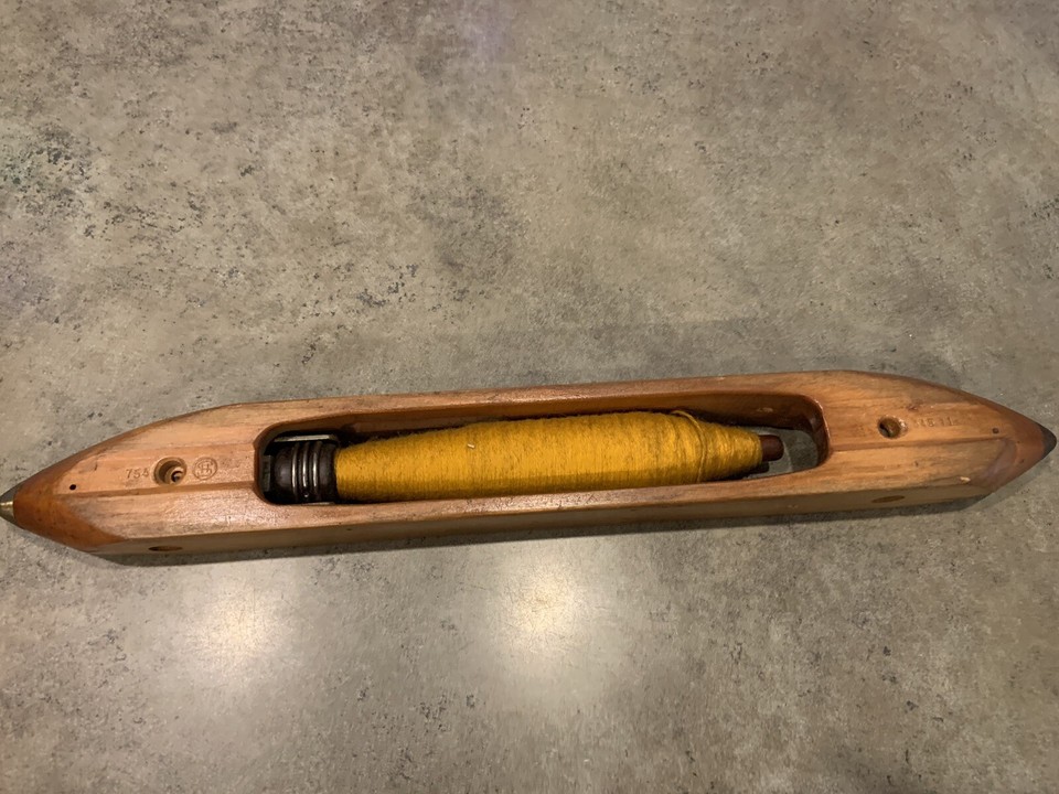 Vintage SH Duraloc Weaving Boat Shuttle Wooden with Metal Tips 18 ...