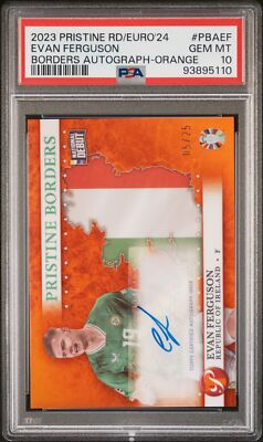 Evan Ferguson 2023 Topps Pristine Euro Debut Borders Auto Orange PSA 10 ...