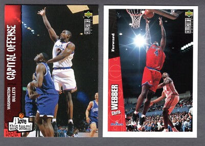 (2) UPPER DECK COLLECTOR'S CHOICE CHRIS WEBBER CARD LOT **NM-MT ...