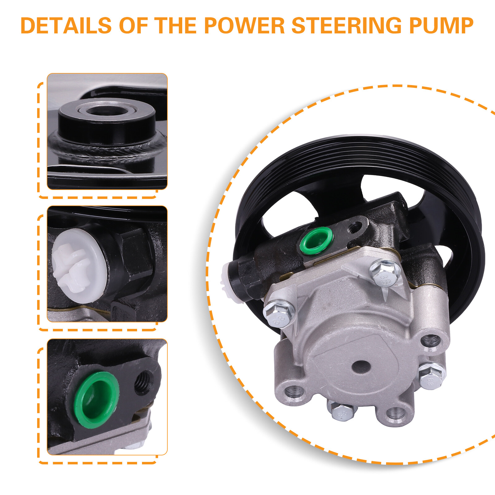 For 2001-2007 Toyota Sequoia 4.7L Power Steering Pump W/ Pulley 44310 ...