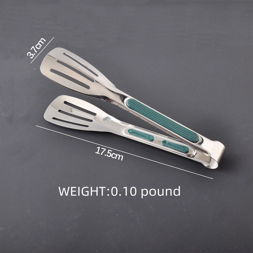 Stainless Steel Steak Clamp Food Bread Meat BBQ Clip Tongs Kitchen ...