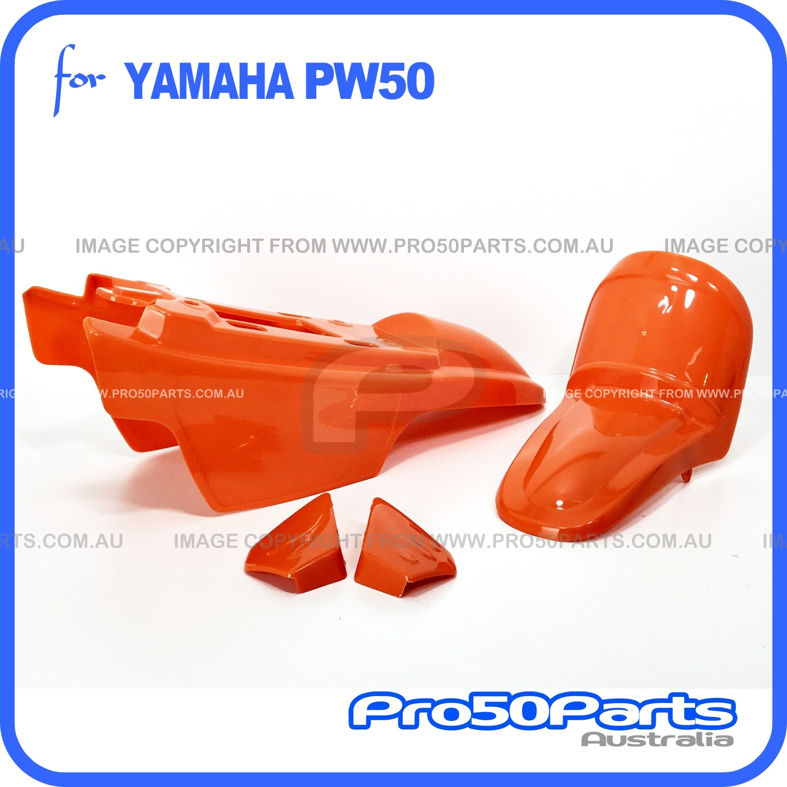 Yamaha PW50 Peewee 1985-2016 Orange Fender & Seat + Black Tank ...