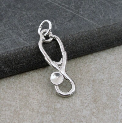 Silver Stethoscope Charm - Doctor Charm - Nurse Charm - Gift for Doctor ...