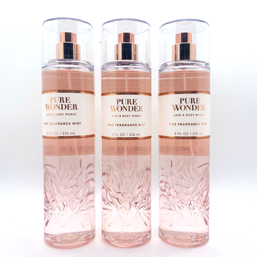3-Pack Bath & Body Works PURE WONDER Fine Fragrance Mist Spray 8 fl.oz ...