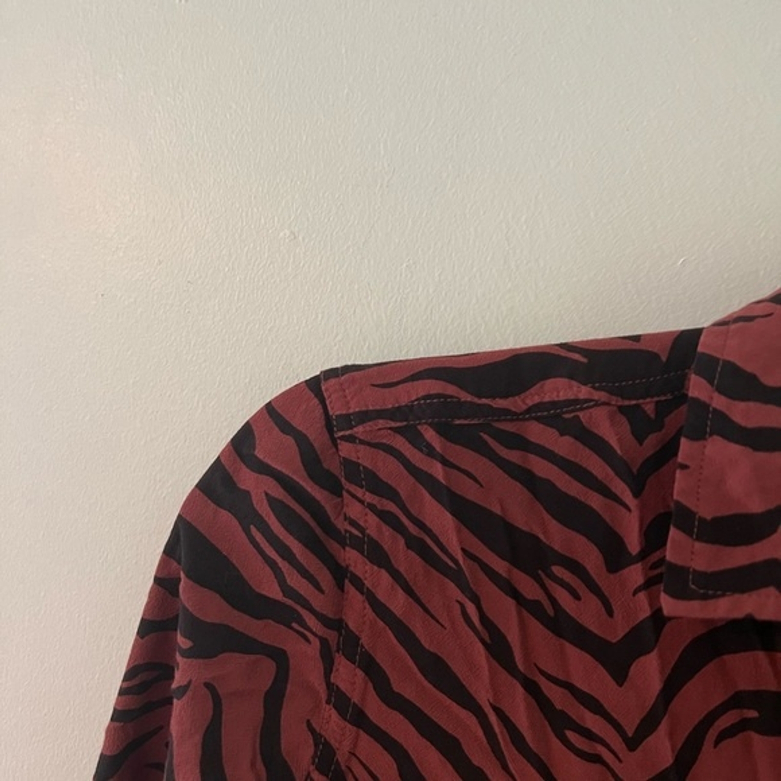 Rails Dries Button Up in Rust Tiger Stripe - Gem