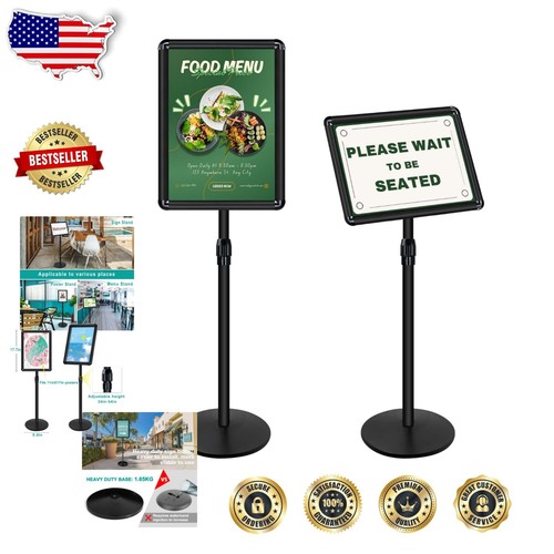Heavy Duty 11x17 Adjustable Sign Holder Stand - Ideal for Indoor ...