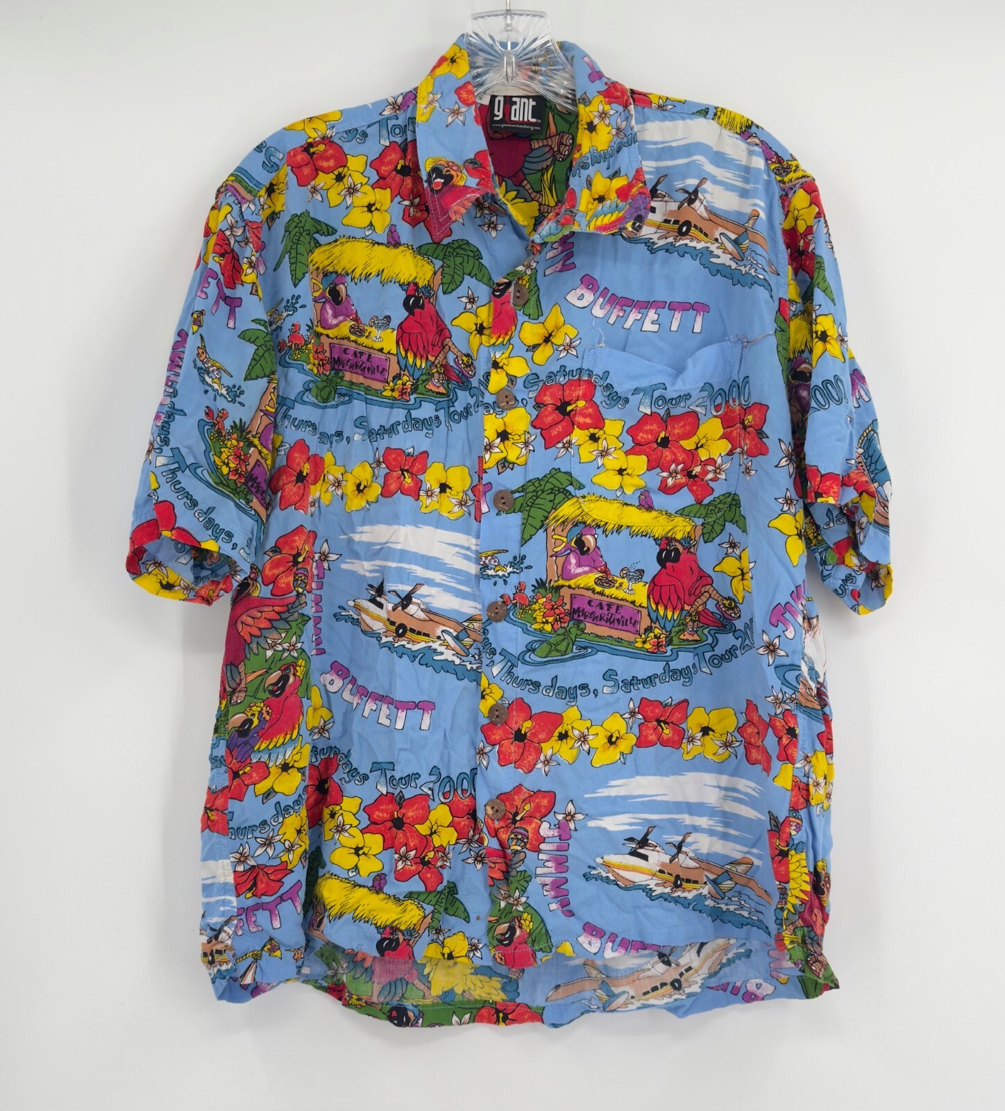 Vintage Giant Jimmy Buffet Hawaiian Tour 2000 Button … - Gem