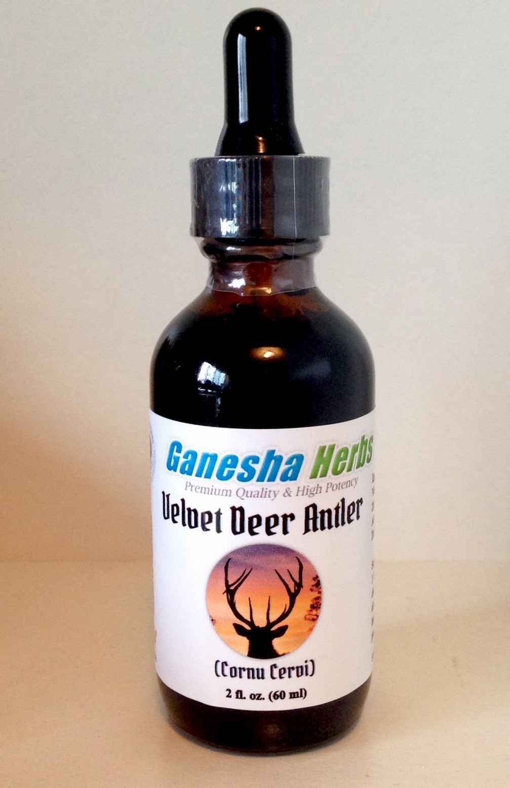 VELVET DEER ANTLER 20:1 LIQUID EXTRACT TINCTURE 2 oz. MAXIMUM STRENGTH ...