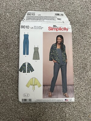 Simplicity Sewing Pattern K8610 Misses' Kimono, Jumpsuit & Dress Sizes ...