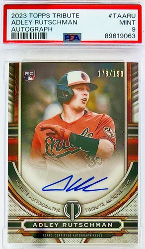2023 Topps Tribute Adley Rutschman RC Auto Triple Rookie Card #/199 SP ...