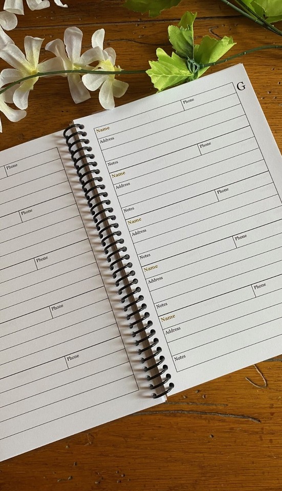 ADDRESS BOOK Telephone BIRTHDAY ANNIVERSARY ORGANIZER Personalized Free ...