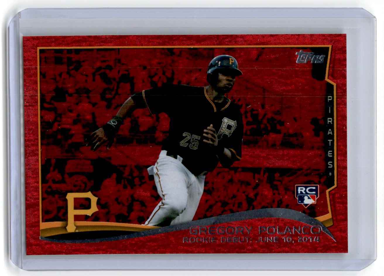 2014 Topps Update Red Hot Foil Gregory Polanco Rookie Pittsburgh ...