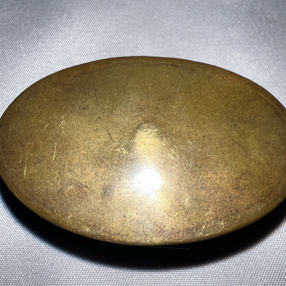 Vintage Oval Mosaic Gold tone Miniature Daisies Pill Box/Ring Box ...