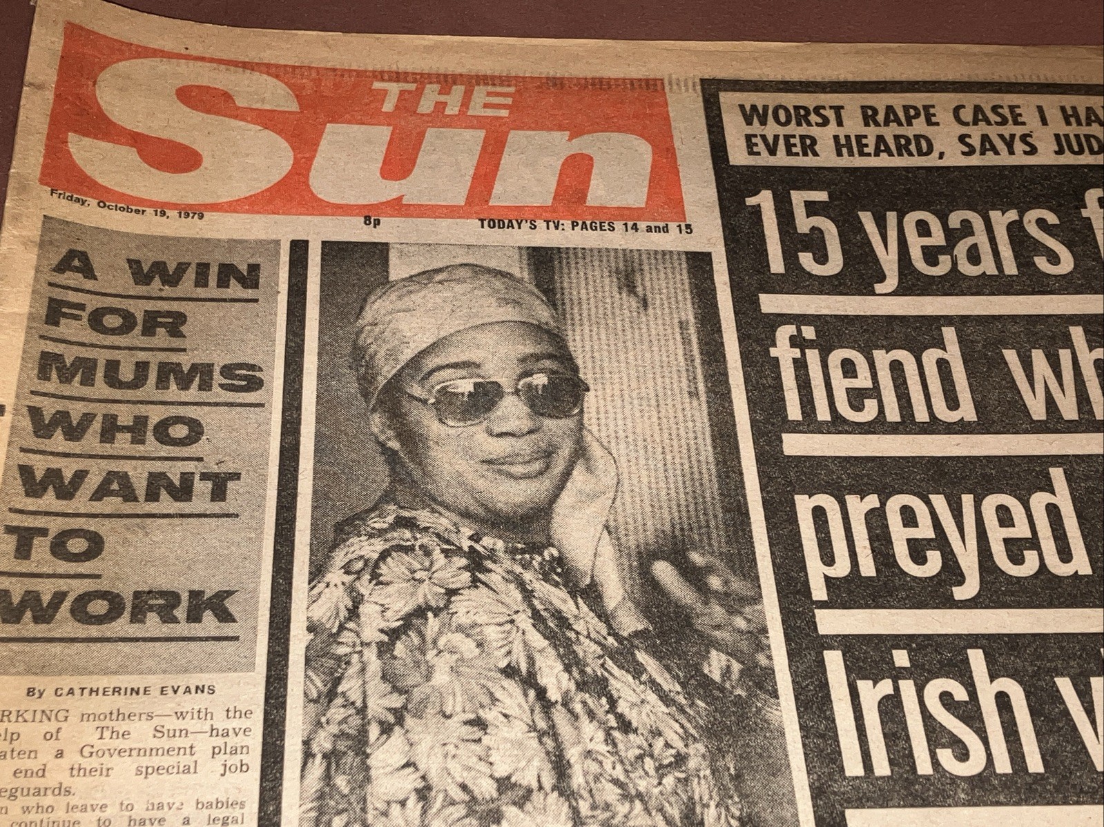 The Sun Newspaper 1979. Page 3 girl Denise Perry.John Inman.Are you ...