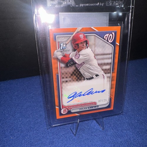 2024 Dylan Crews BOWMAN ORANGE REFRACTOR PAPER AUTO PPRA-DC /25 - Not ...