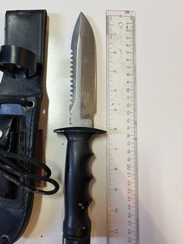 Used Life Knife Commando Survival Knife With Sheath - 440 Stainless ...