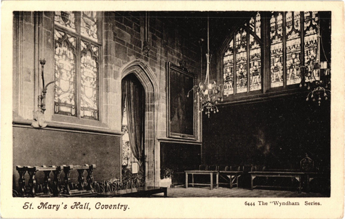 St. Mary's Hall Interior Coventry England White Border Unposted ...