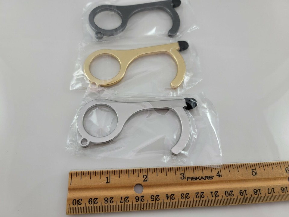 Lot of 3 No Touch Tool Contactless Door Opener 3.5" Keychain | eBay