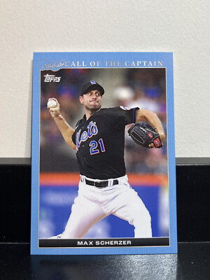 2022 Topps Call of the Captain Max Scherzer Sky Blue /150 NY Mets Color ...