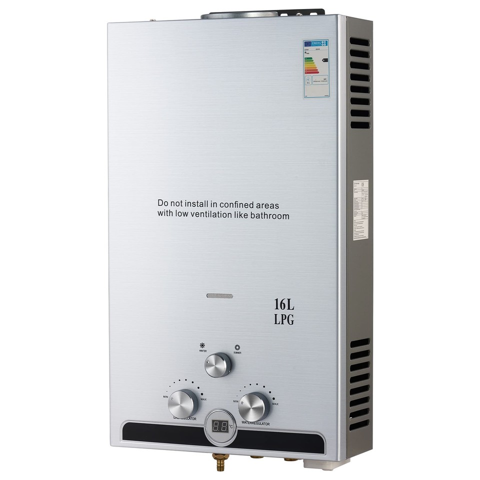 CO-Z 8/10/12/16/18L Instant Gas Hot Water Heater Tankless Gas Boiler ...