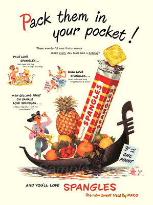 SS03 VINTAGE SPANGLES SWEETS ADVERTISING A4 POSTER PRINT | eBay UK