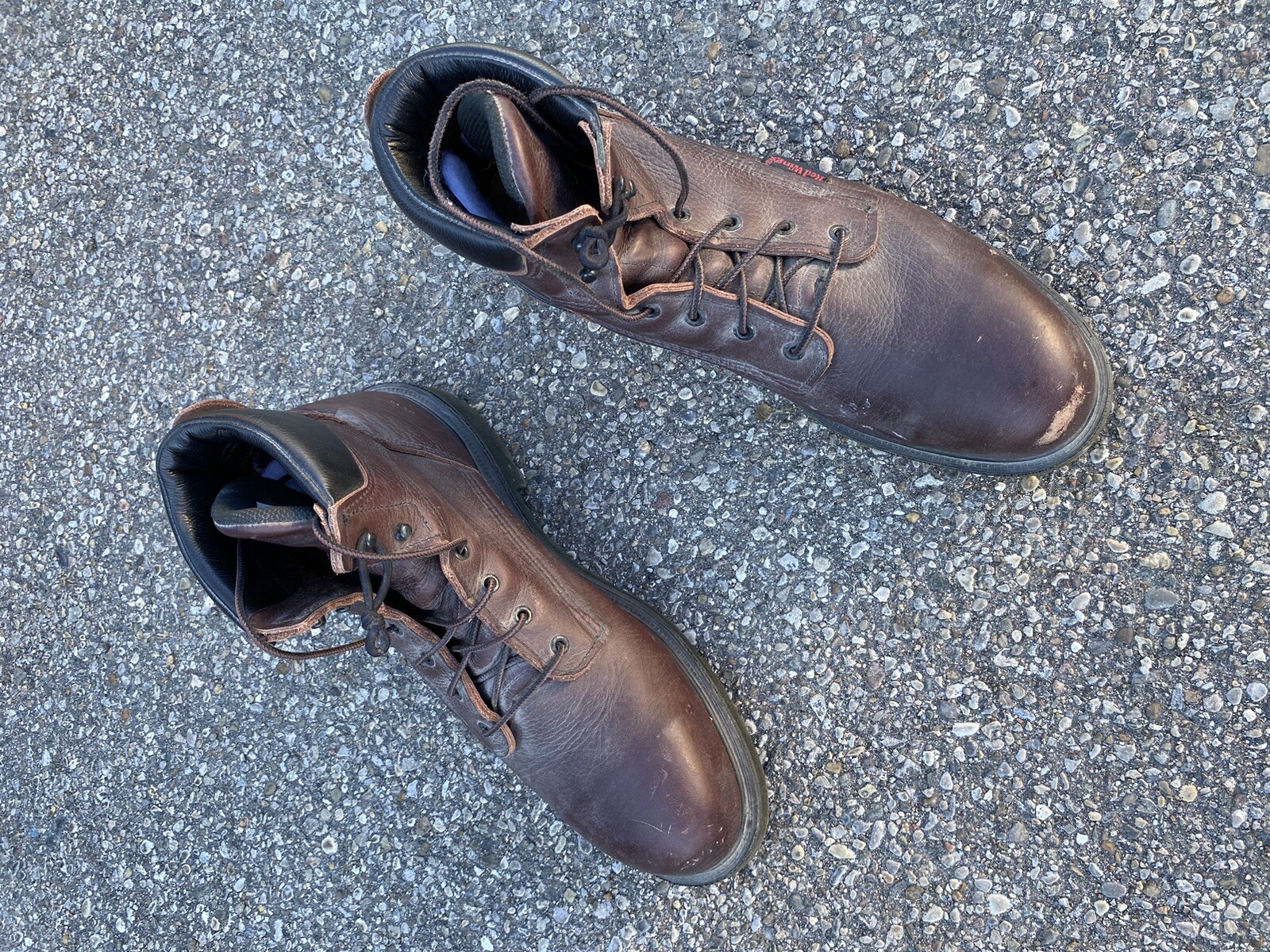 RED WING USA Mens Sz 13 A Brown Leather Style 2406 6" SAFETY TOE WORK ...