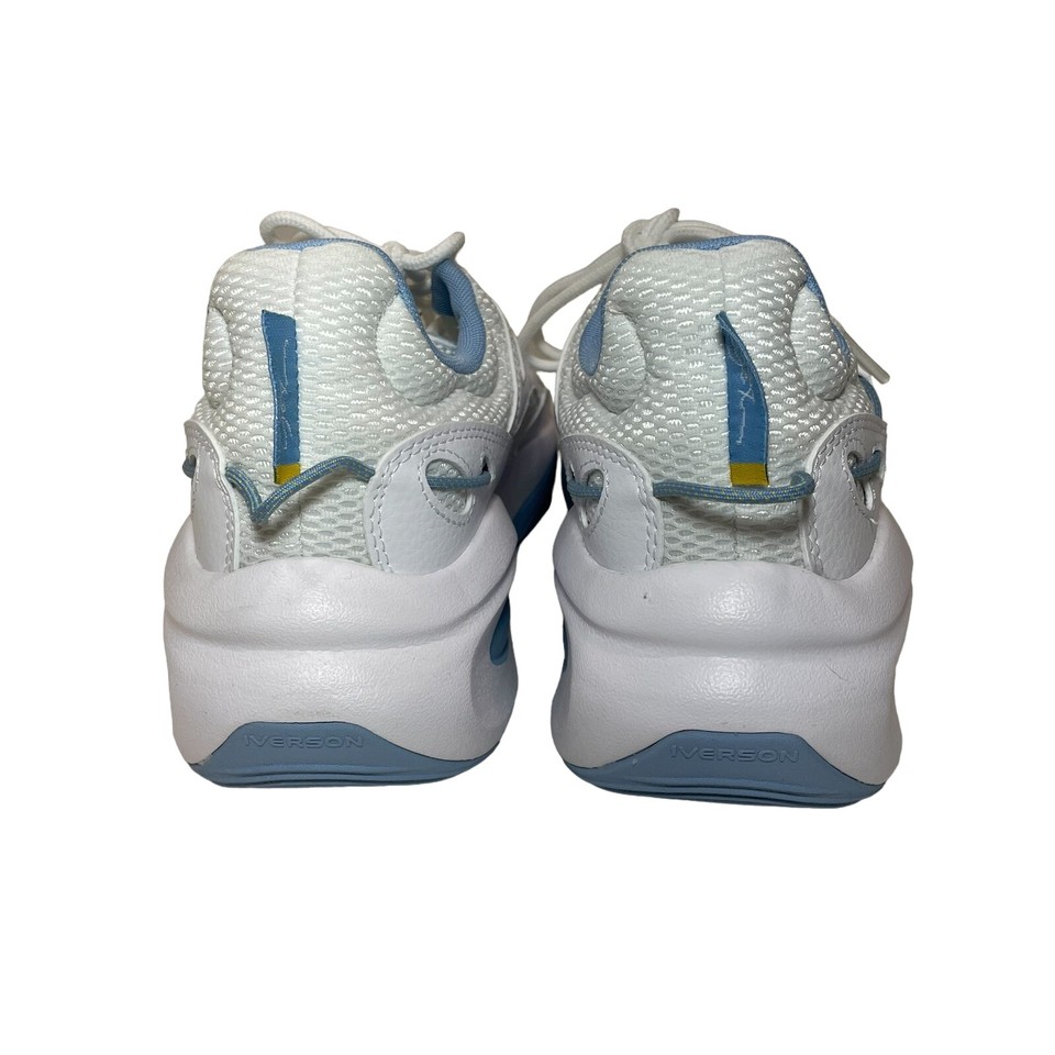 Reebok Solution Mid Nuggets White Fluid Blue Toxic Basketball Shoes Men ...
