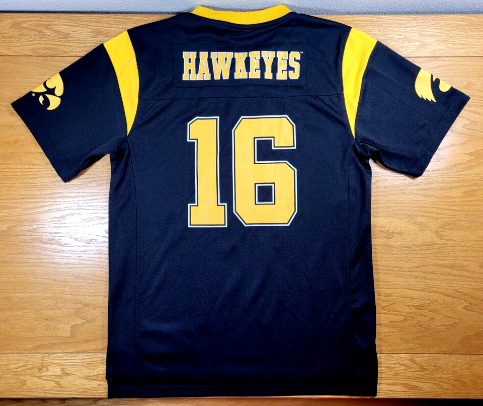 Iowa Hawkeyes Jersey Youth XL (20) Black Gold Football Team Logo ...