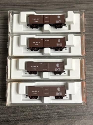 Micro Trains Nn3 RTR - 4 Car Box Car Set #1 Denver & Rio Grande Western ...