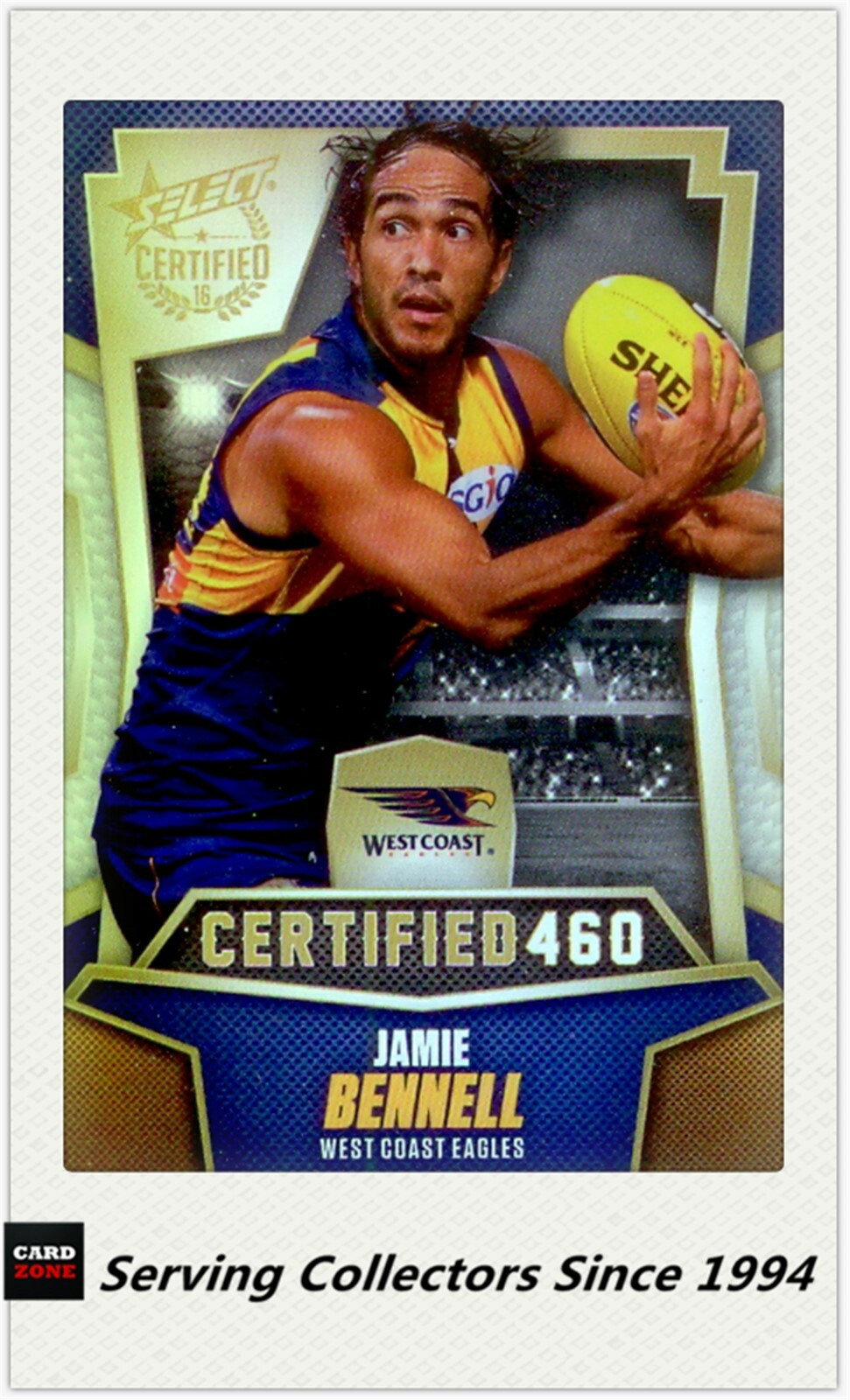 2016 AFL CERTIFIED SERIES CERTIFIED 460 FOIL CARD C198 Jamie Bennell-W ...