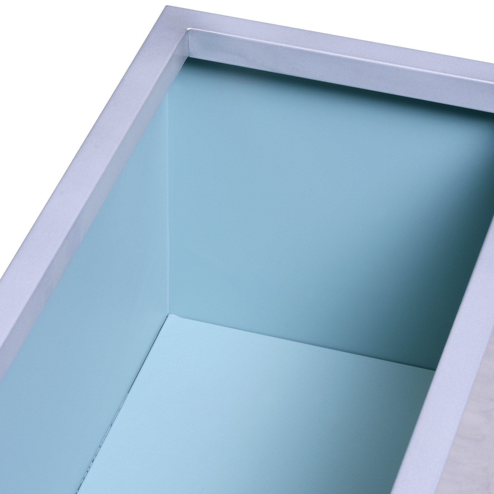 Zinc Silver Outdoor Planter Plant Pot Steel Metal Garden Indoor Inserts ...