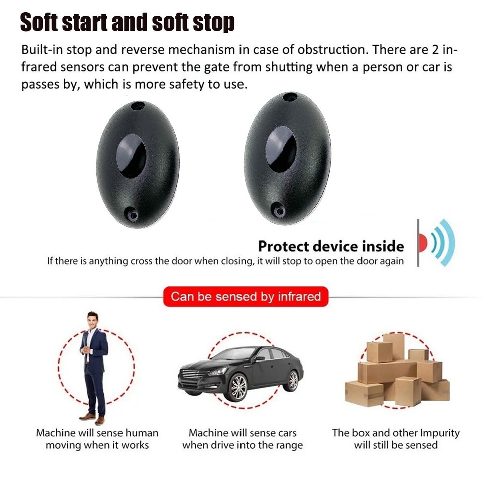 750lb 3/4HP Smart Garage Door Opener Wifi Chain Drive Motor Ultra-Quiet ...