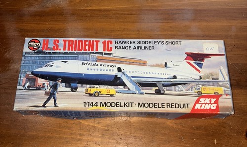 AIRFIX 1974 HAWKER SIDDELEY TRIDENT 1C AIRLINER 1/144 SCALE KIT # 03174 ...