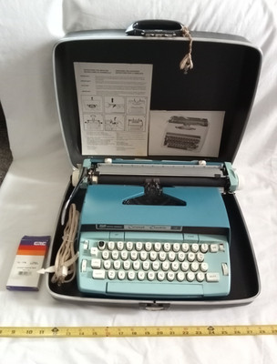 Smith Corona Coronet Super 12 two Blue Electric Vintage Typewriter, w ...