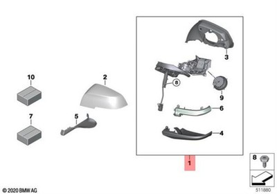 Genuine BMW I I3 I3s I01 i3 120Ah Rex Heated Outside Mirror Right ...
