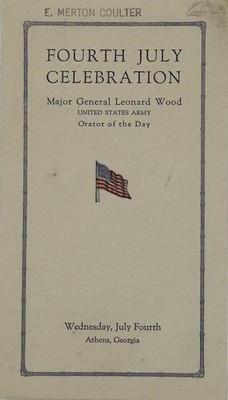 Fourth July Celebration Major General Leonard Wood United States Army ...