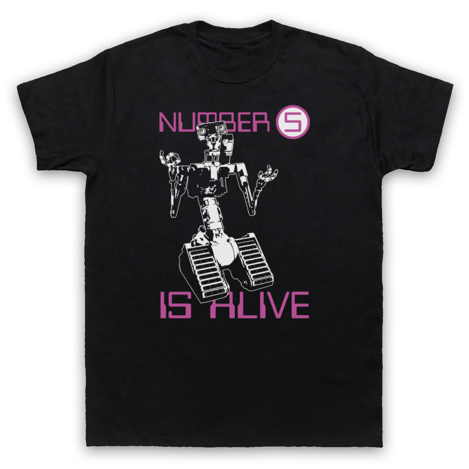 NUMBER 5 IS ALIVE UNOFFICIAL SHORT CIRCUIT ROBOT FILM MENS & WOMENS T ...