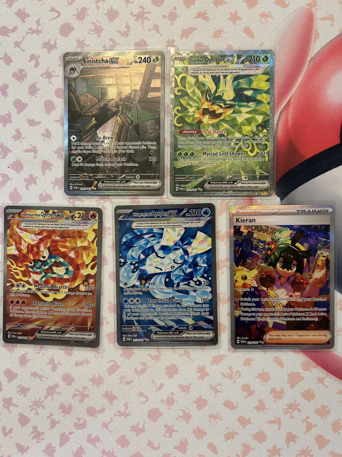 Twilight Masquerade Special Illustration Rare Lot Of 5 Ogerpon Kieran ...