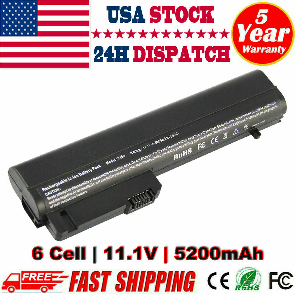 Battery for HP EliteBook 2530p 2540p COMPAQ NC2400 2533t HSTNN-FB22 ...