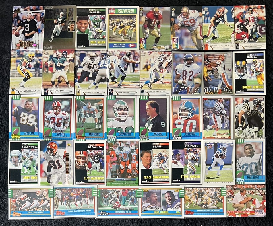 78 Card Football NFL 90s Lot With Star Players Rookies Inserts Nice 90s ...
