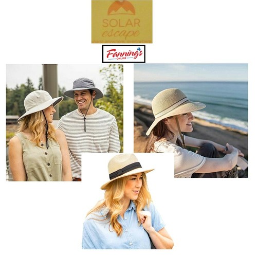 Solar Escape UV Women's Grasslands Hat & Men's Outback Hat Adjustable ...